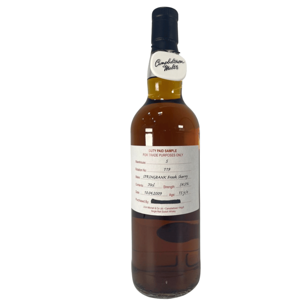 Springbank 2009 Duty Paid Sample 15 Year Old / Fresh Sherry – Whisky ...