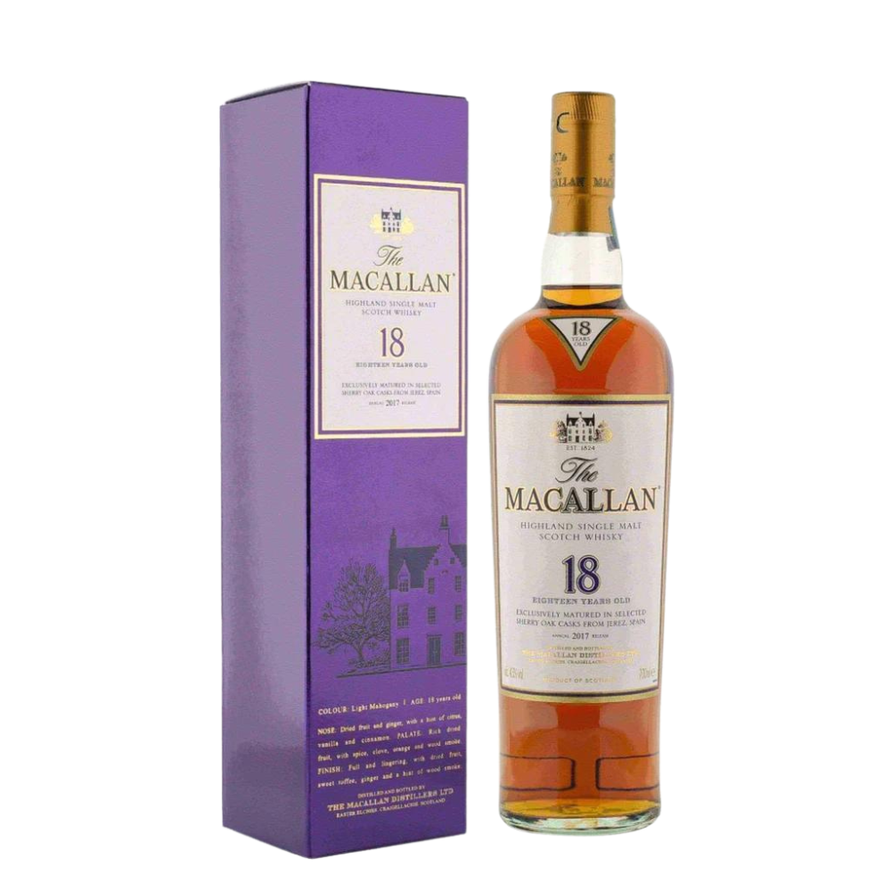 The Macallan 18 Year Old Sherry Oak - Purple Box (Miniature) – Whisky ...